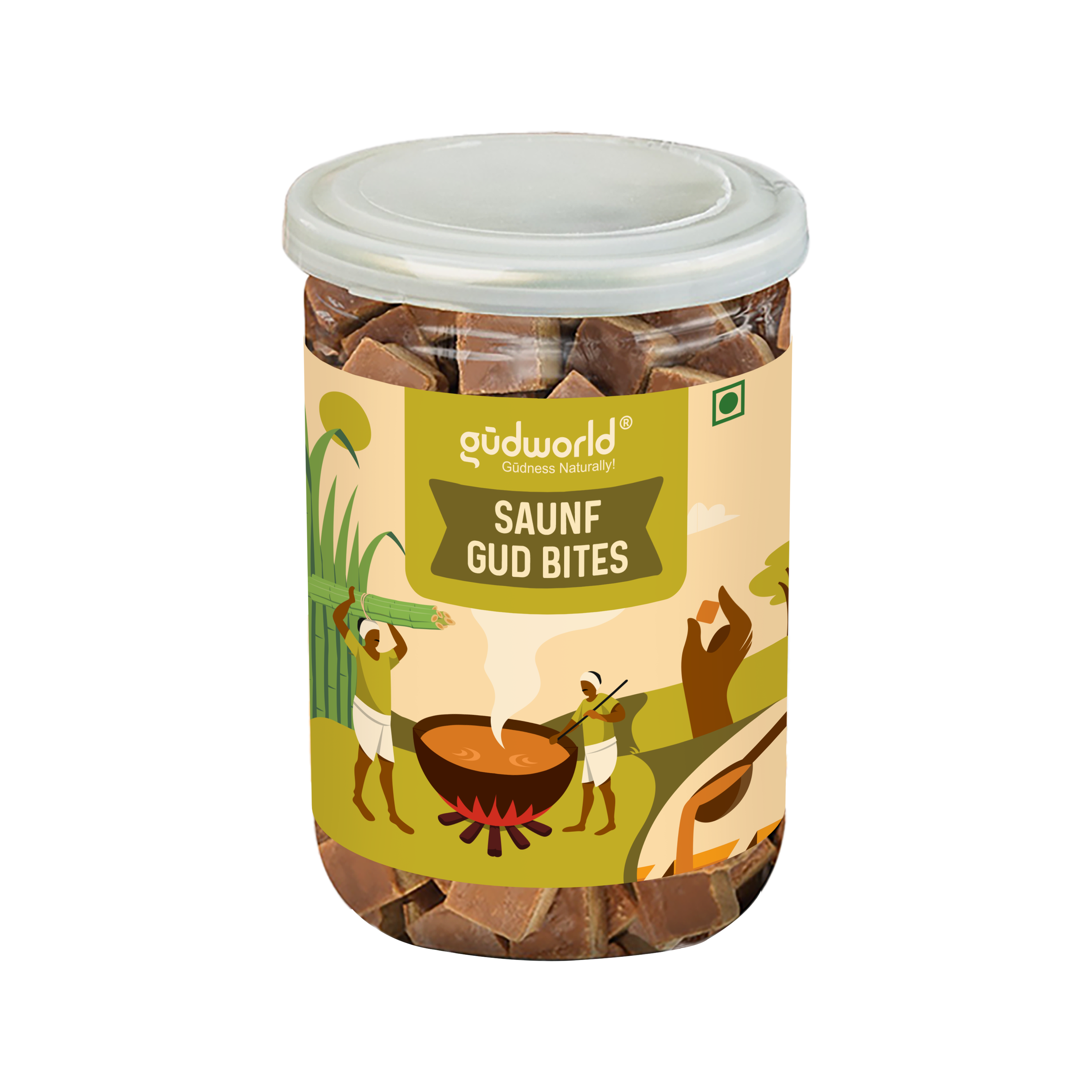 Saunf Gud Bites 300g I Jaggery Cubes infused with real Fennel Seeds ...