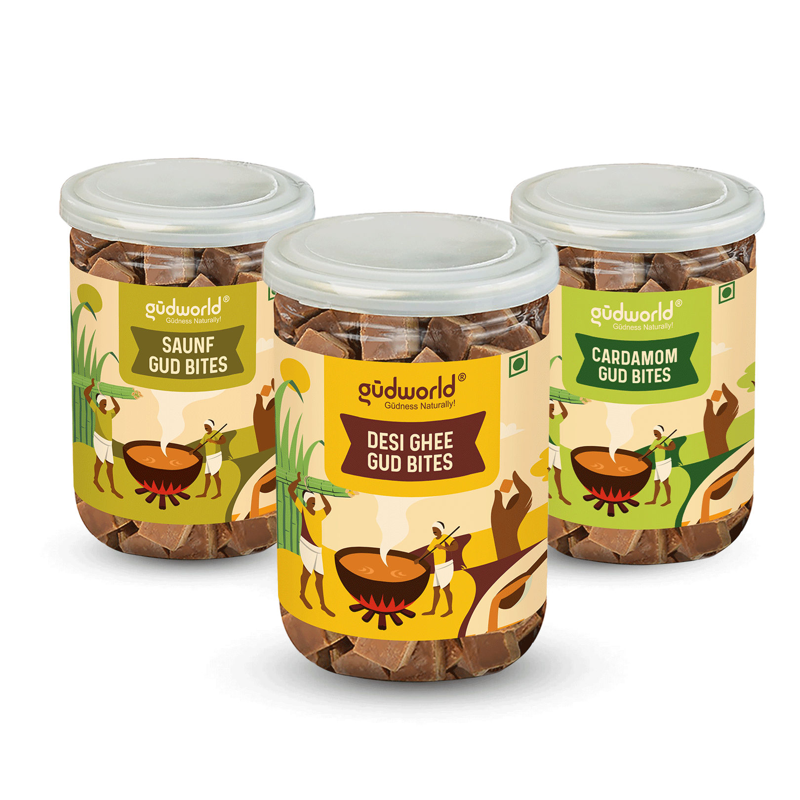 Digestive Delight Combo I Saunf, Desi Ghee, and Cardamom Gud Bites (30 ...